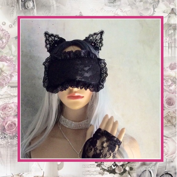 Unique Styles hair piece | Accessories | 3pc Black Lace Cat Ears Face ...